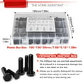 232PCS M6/M8/M10/M12 Metric Bolt Assortment kit, SAE Nuts and Bolts ...