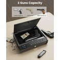 Gun Safe, Biometric Gun Safes for Handgun with LCD of Temp Humidity ...
