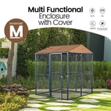 Winpet Universal Pet Cage, Welded Wire with Hard Mesh Roof, Cozy Fabric ...