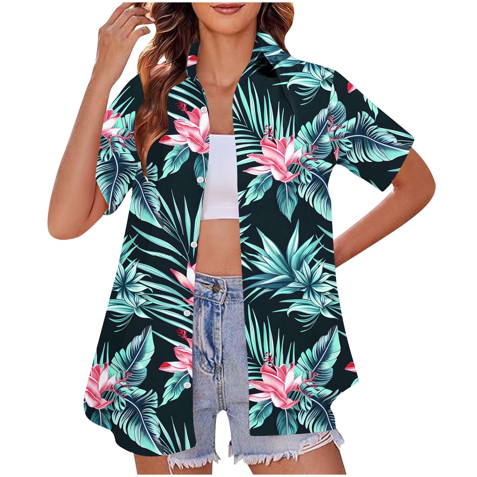 Click here for Lovzfmll Womens Summer Tops Womens Hawaiian Shirts... prices