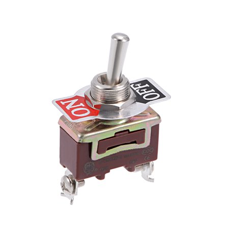 SPST Momentary Rocker Toggle Switch Heavy-Duty 15A 250V 2P ON/OFF Metal ...
