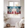 Anniversary USA Flag Sheer Curtains for Living Room Bedroom Blue Red ...