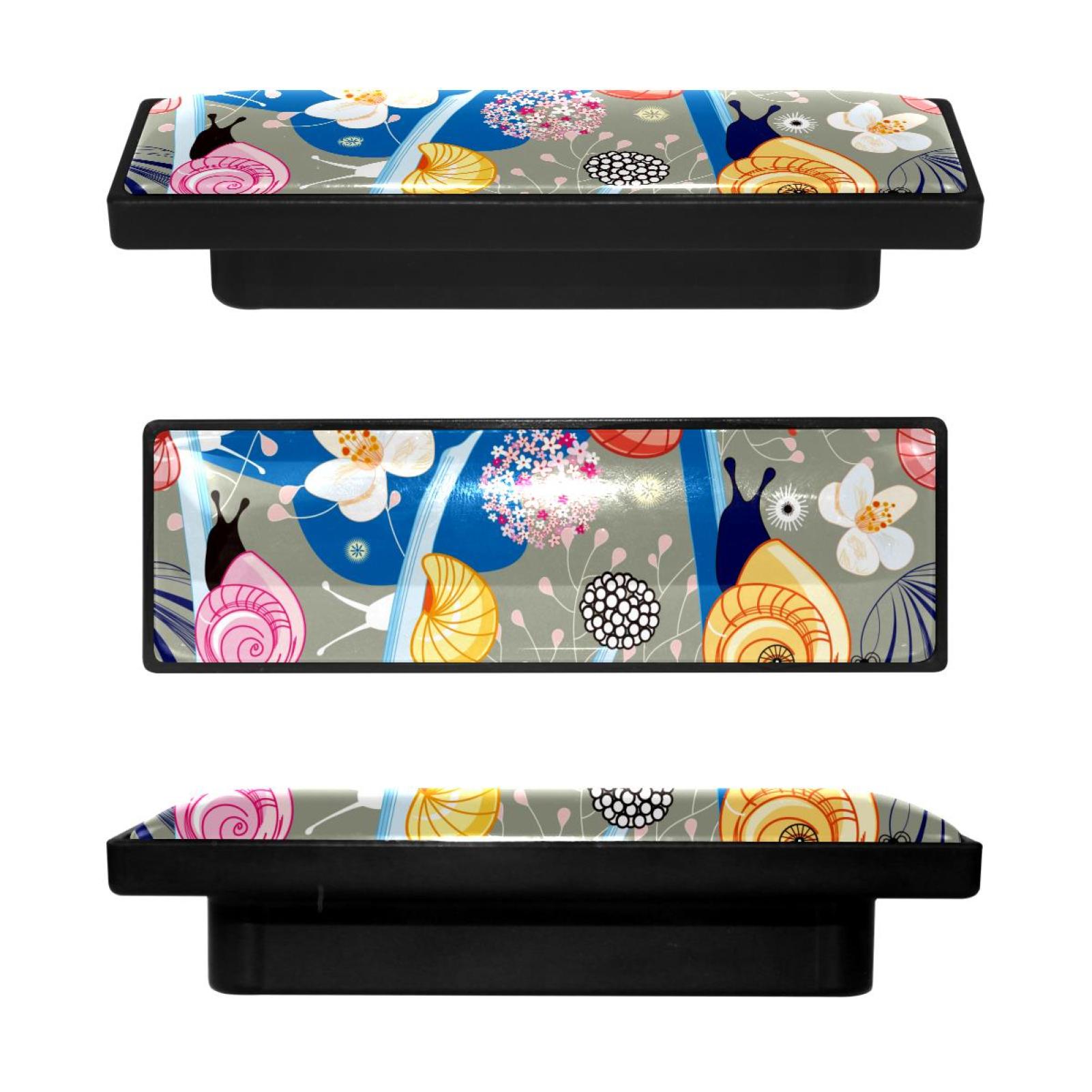 4 Pcs Rectangle Cabinet Handle Cupboard Knob Drawer Pulls Handle Snail ...