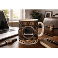 Business Dad Accent Mug, Office Coffee Mug with Briefcase Laptop Watch ...