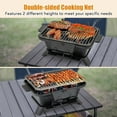 Cast Iron Charcoal Grill, Portable Hibachi Grill w/Air Regulating Door ...