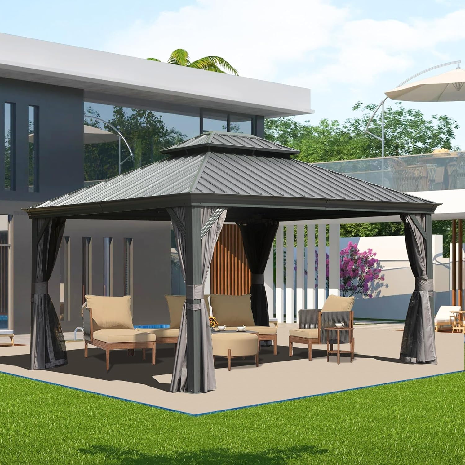 Click here for Domi Outdoor Living Domi 10x14hardtop Gazebo  Alum... prices