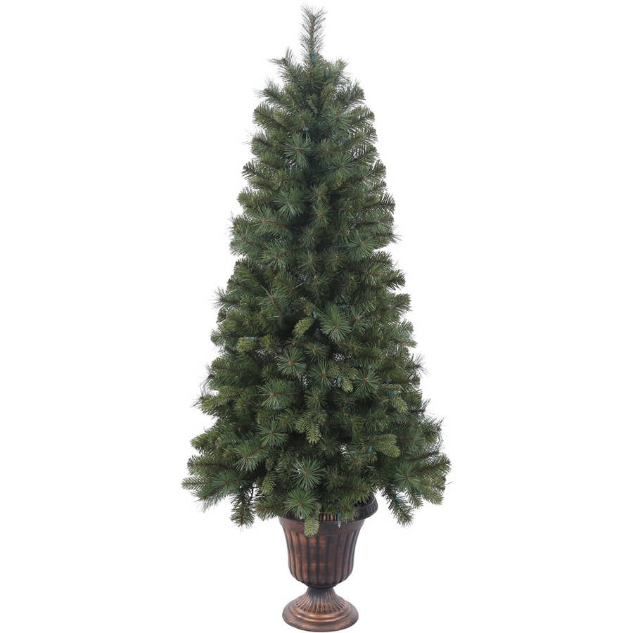 Vickerman 5' Unlit Potted Classic Mixed Pine Artificial Christmas Tree ... Vickerman 5' Unlit Potted Classic Mixed Pine Artificial Christmas Tree ...