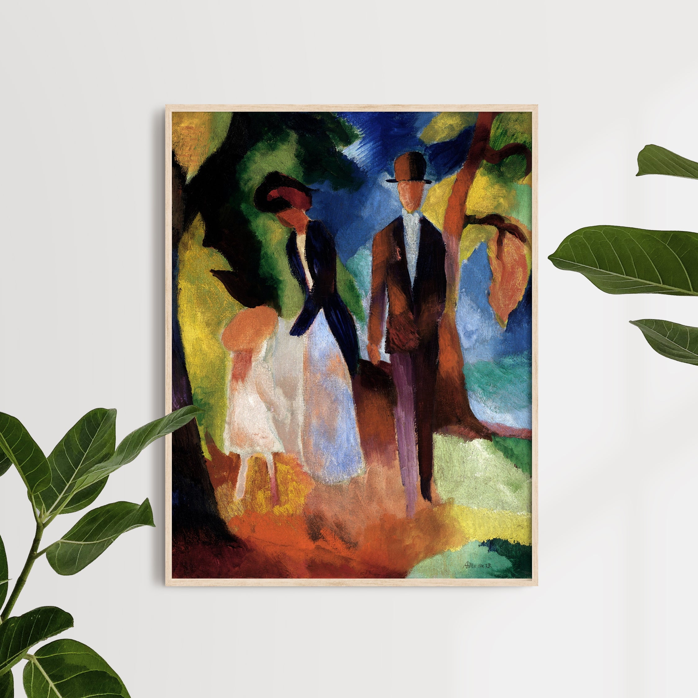 People by a Blue Lake - 1913 | August Macke | Premium Fine Art Print ...