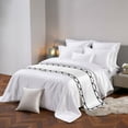 Art Frame Bed Runner for Cal King Size Bed, Geometric Black Morocco ...
