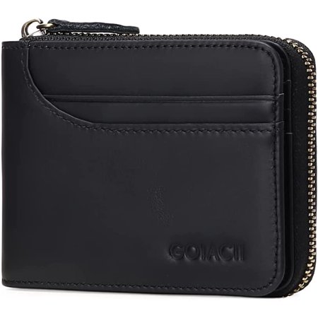 Wallets for Men Genuine Leather Front Pocket Wallet RFID Zip Around ...