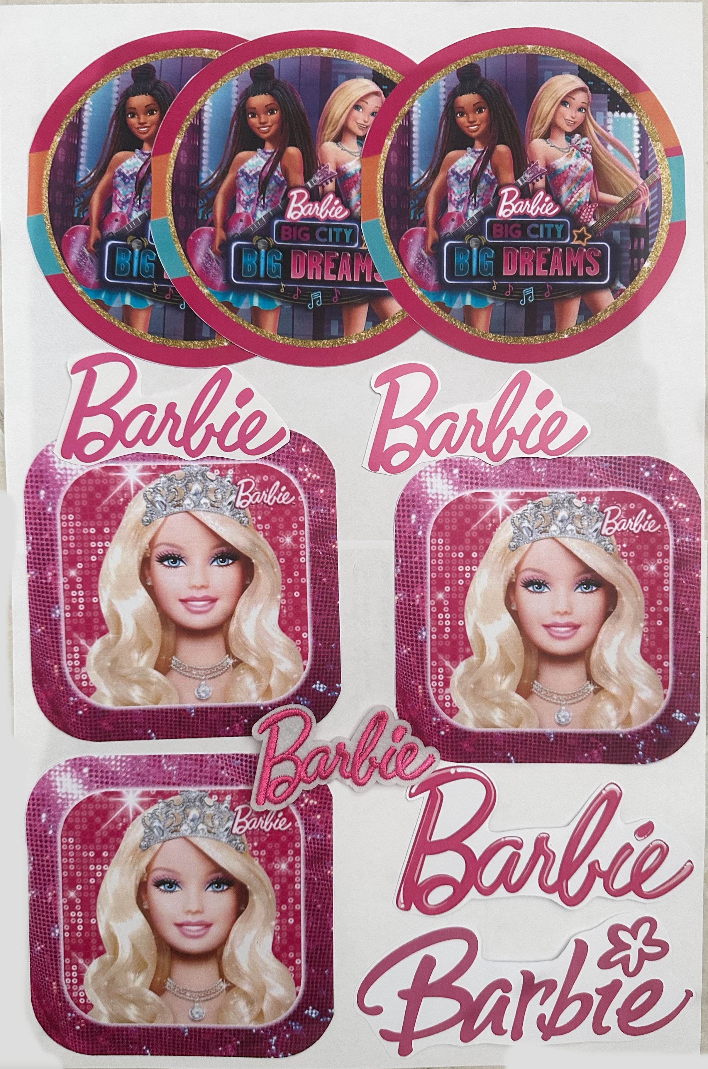 Barbie Notebook and Book sticker,Personalized Barbie Label,Barbie Back ...