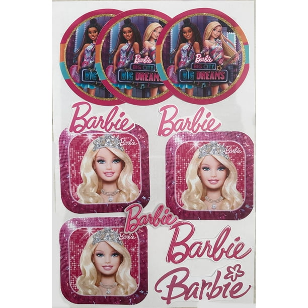 Barbie Notebook and Book sticker,Personalized Barbie Label,Barbie Back ...