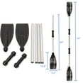 HDJ Lightweight & Detachable Kayak Paddle with Ribbed Blade, Aluminium ...