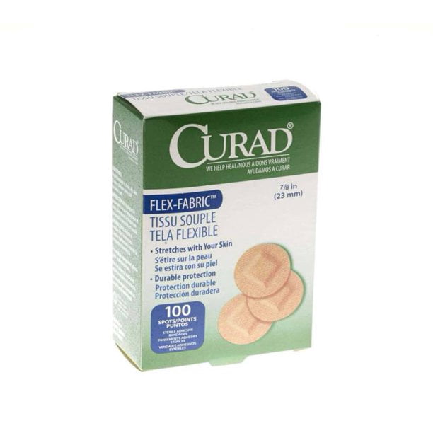 Pansements adhésifs en tissu Curad, 7/8 ", Spot, 100 / boîte | Walmart ...