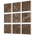 Bowery Hill Modern 9 Piece Wall Panel Set in Rustic Natural - Walmart.com