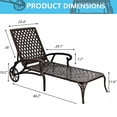 Gretop Cast Aluminum Patio Lounge Chair,Adjustable Reclining Chaise ...