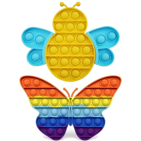 HHHC It Pop Fidget Toy Push Popper Bubble Sensory Toy, 2 Pack Popping ...