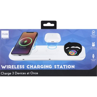Aduro Trio Charge 3 in 1 Aluminum Charging Stand Rose Gold - Walmart.com
