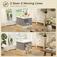Pawzroad Large Cat Litter Box with Lid, Double-Layer Leak-Proof Litter ...