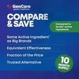 GenCare 24 Hour Allergy Relief Tablets Antihistamine Cetirizine HCl 10 ...