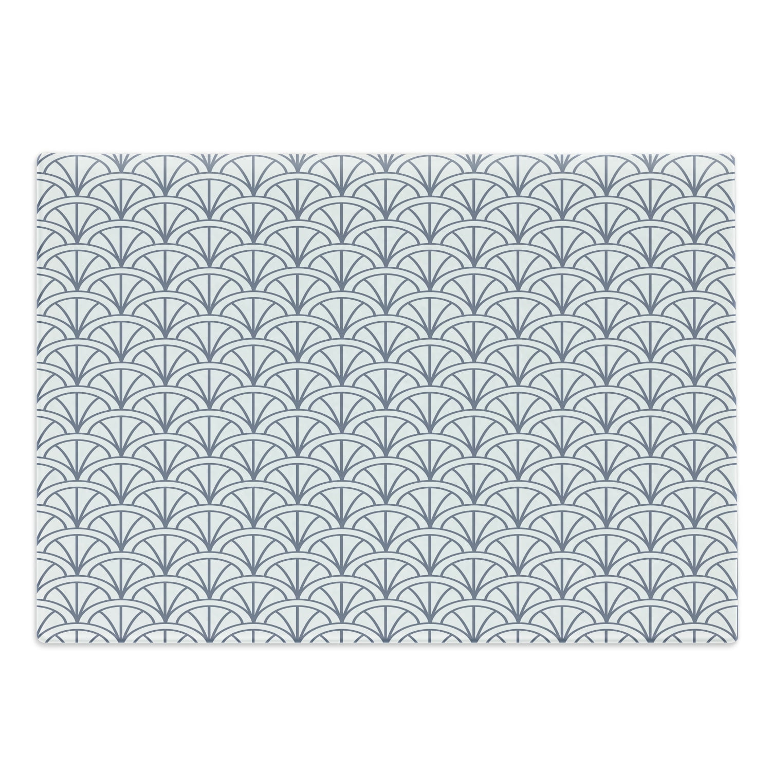 Geometric Cutting Board, Seigaiha Pattern Overlapping Half Circles Wave ...
