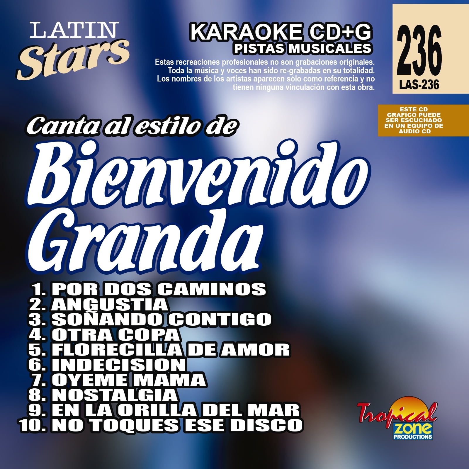 Karaoke Latin Stars 236 Bienvenido Granda - Walmart.com