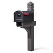 Step2 MailMaster Hudson Mailbox | Black Mailbox with Newspaper Holder ...
