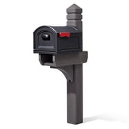 Step2 MailMaster Hudson Mailbox | Black Mailbox with Newspaper Holder ...