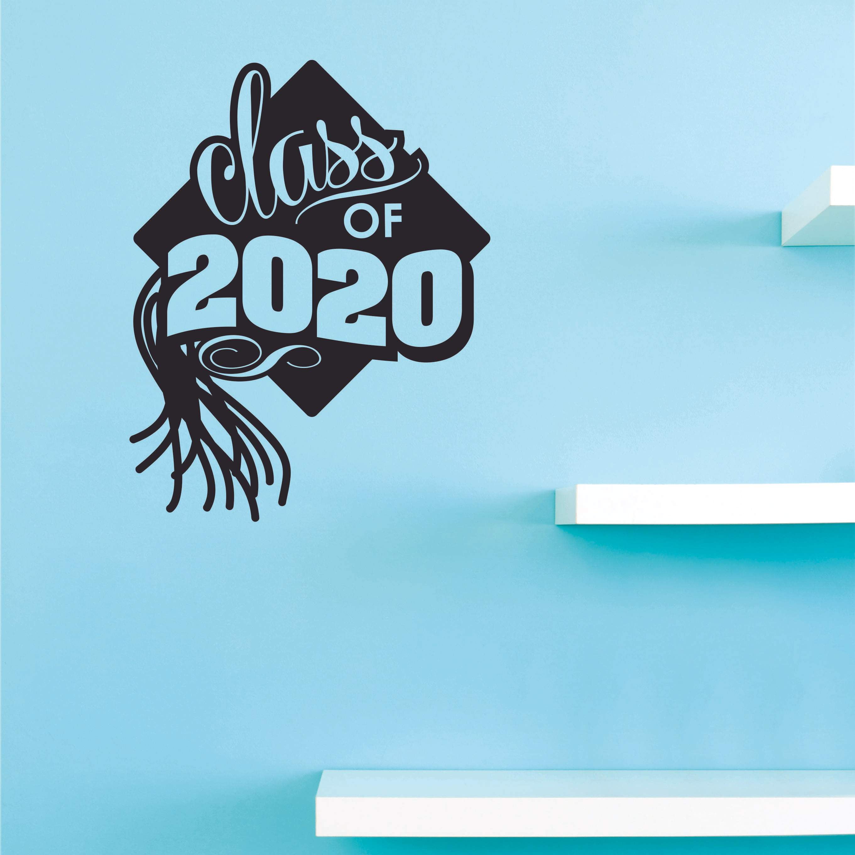 Class Of 2020 Wall Decor| Removable Wall Art Lettering Decals - 14" x ...