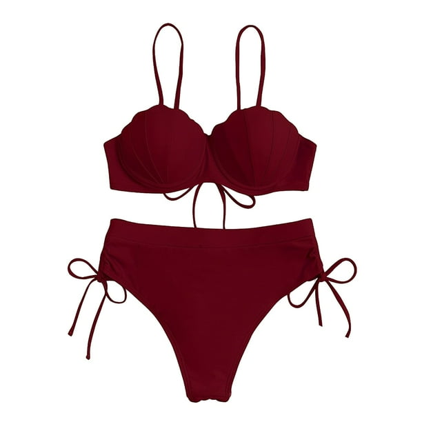 Swimsuits For Women 2 Piece Bikini Bathing Suit Mermaid Halter String