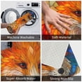 Bathroom Rugs Non Slip Washable - Vintage Stained Glass Fox Kitchen ...