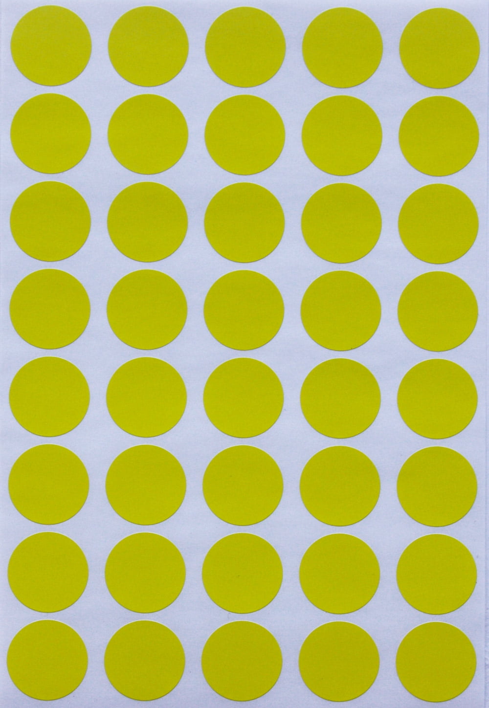 Royal Green Round Labels Color Coding Stickers 19mm 3/4 inch - Yellow ...