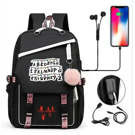 Stranger Things Hellfire Club Large-capacity School Bag Usb Charging ...