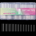 504x Soft Gels Tips Clear Tips Ballerinas False Nails Extra Long Full ...