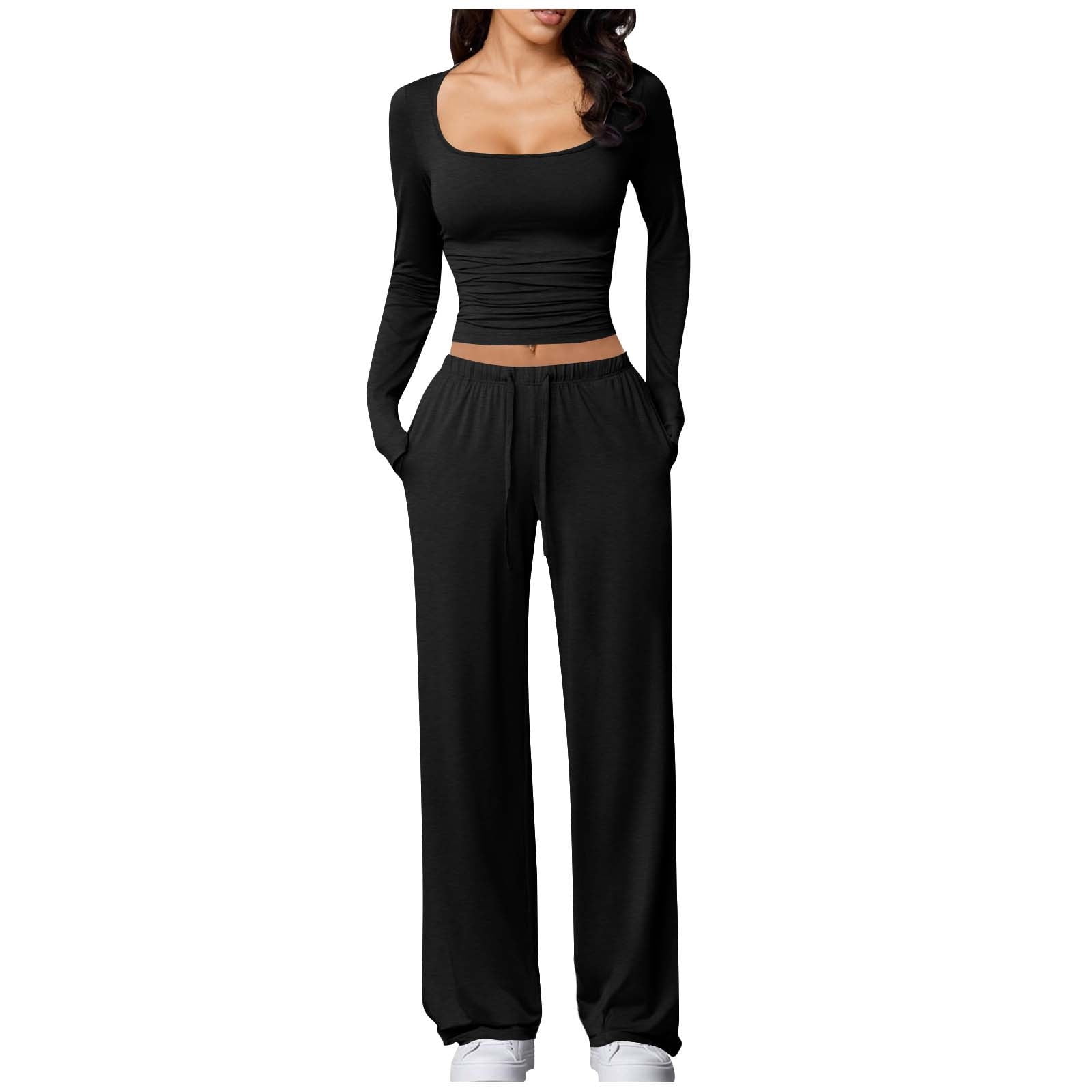 Click here for Besolor Womens 2 Piece Outfits Long Sleeve Slim Sq... prices