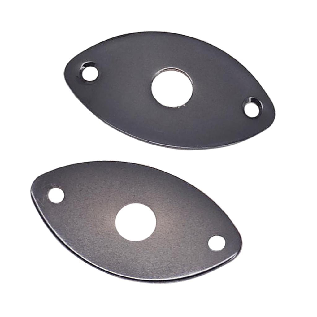2x Oval Curved Output Plate with Screws for Electric Guitar Replacement ...