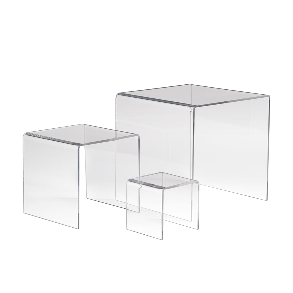 Set of 3 Clear Acrylic Medium Display Risers (Pack of 6) - Walmart.com