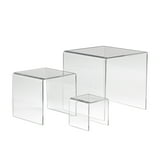 Set of 3 Clear Acrylic Medium Display Risers (Pack of 6) - Walmart.com