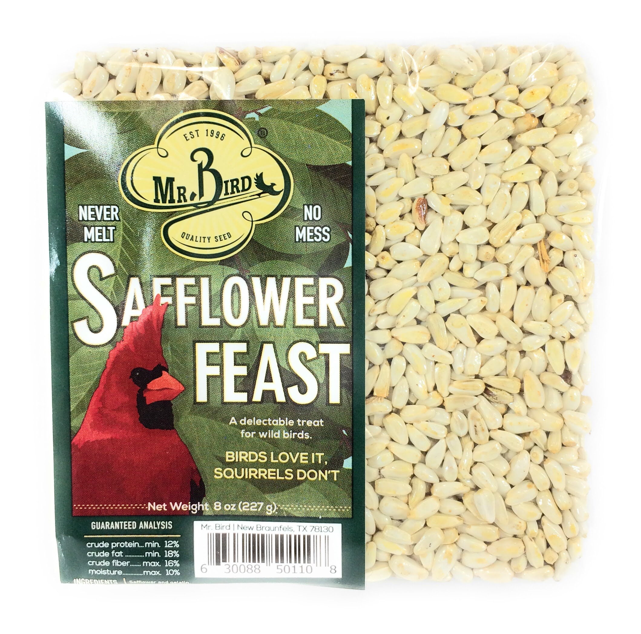 Mr. Bird Safflower Feast 8 oz Wild Bird Seed Cake - Walmart.com