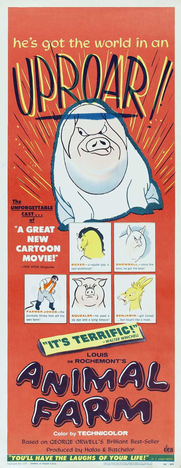 Animal Farm (1954) 14x36 Movie Poster - Walmart.com