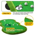 Indoor/Outdoor Putting Green Mat with 3 Holes, Stainless Steel Cups ...
