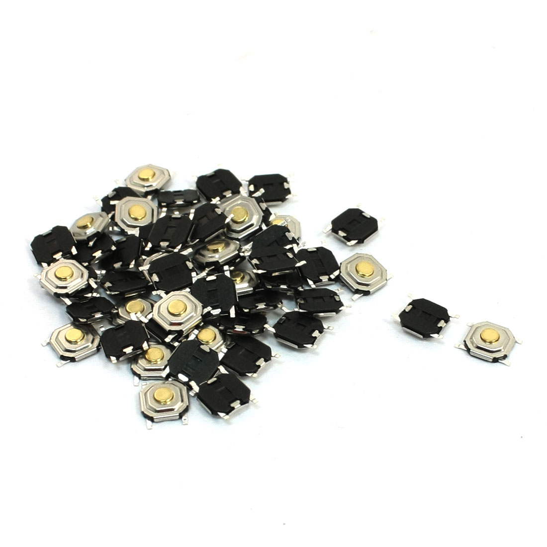 52PCS SMD SMT PCB 4 Terminals Momentary Push Button Tactile Switch ...