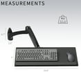 VIVO Pneumatic Wall Mounted Keyboard Tray, Adjustable Tilt, Ergonomic ...