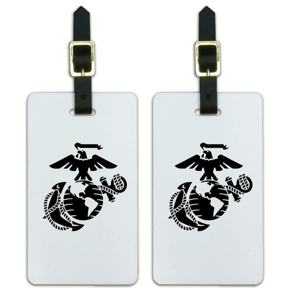 Marine Corps USMC Black on White Eagle Globe Anchor Officially Licensed ...