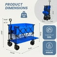 Double Decker Folding Wagon, 440lbs Heavy Duty 2 Tier Utility Cart with ...