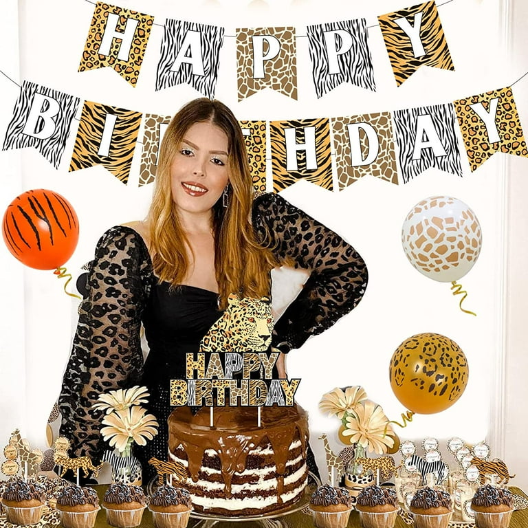 Cheetah Print Birthday Theme Leopard Print Party Decorations | Jungle