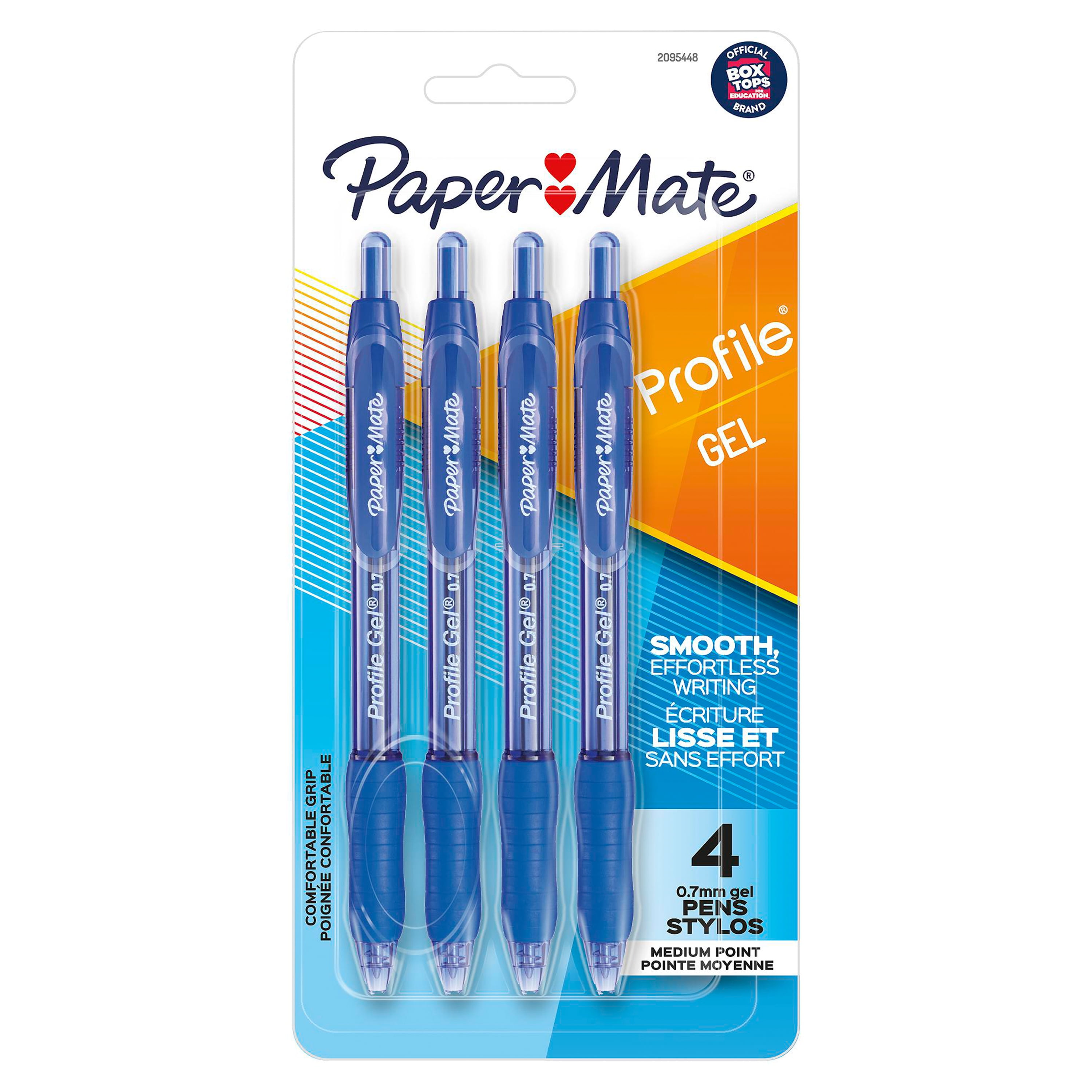 Paper Mate Gel Pen Profile Retractable Pen 0 7mm Blue 4 Count paper-mate-gel-pen-profile-retractable-pen-0-7mm-blue-4-count
