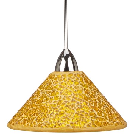 WAC Lighting QP559-GL/CH Micha Quick Connect Pendant with Gold Shade ...