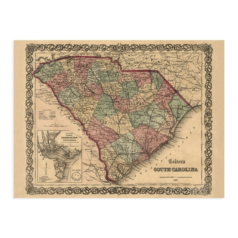 Large Detailed Roads And Highways Map Of South Carolina State With
