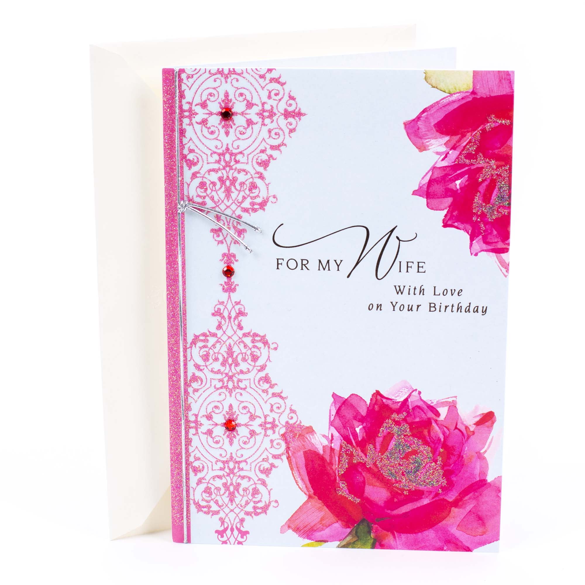 Hallmark Roses With Pattern Birthday Greeting Card To Wife Walmart Hallmark Roses With Pattern Birthday Greeting Card To Wife Walmart